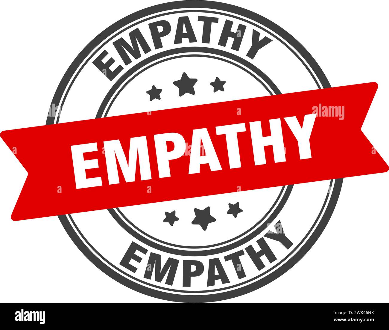 empathy stamp. empathy round sign. label on transparent background ...