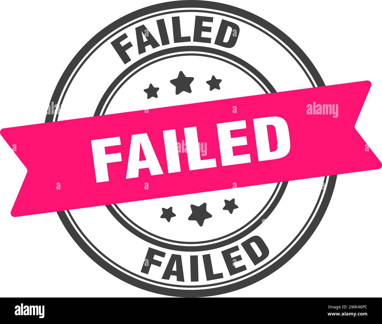 failed stamp. failed round sign. label on transparent background Stock ...