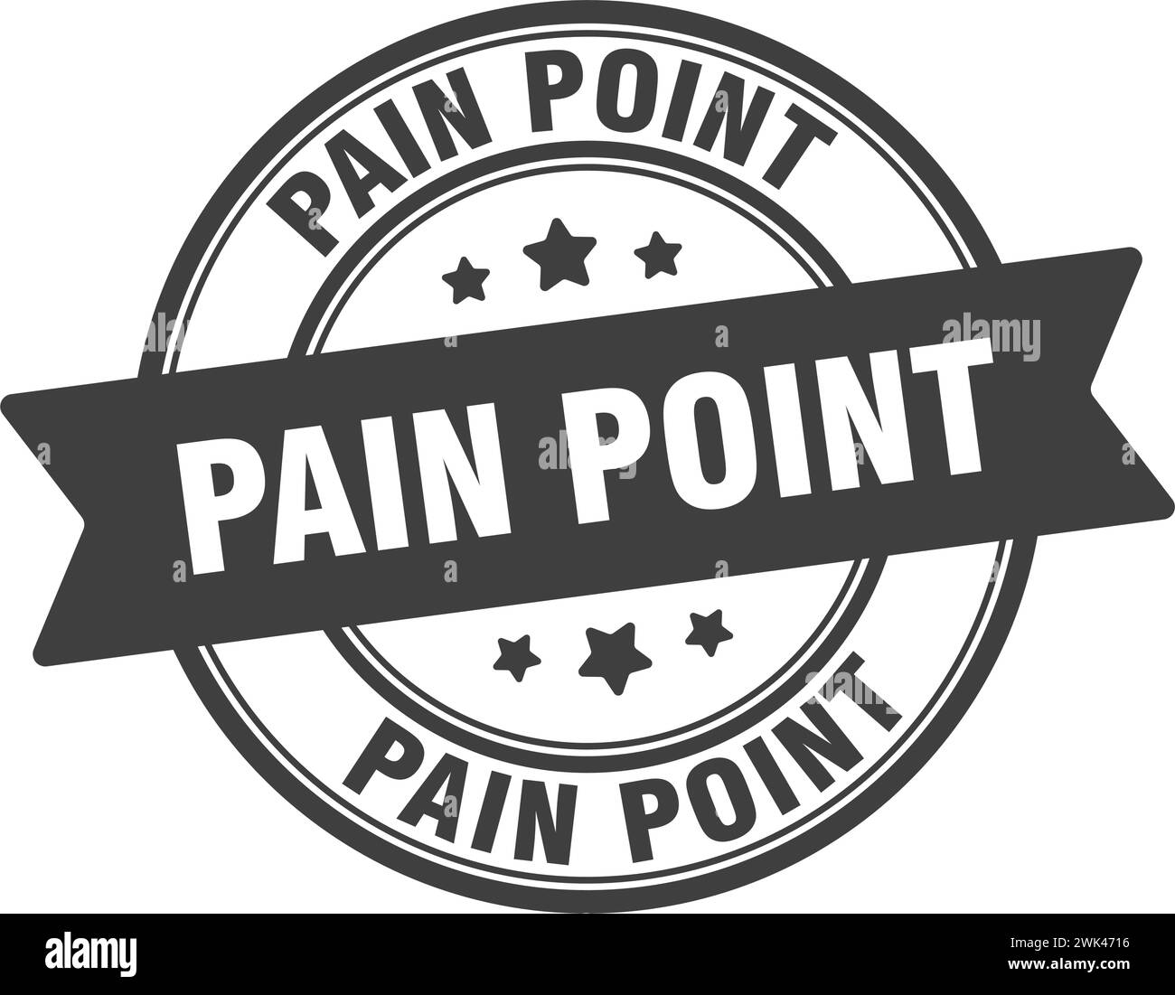 pain point stamp. pain point round sign. label on transparent ...