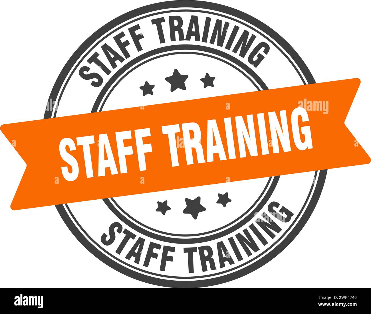 staff training stamp. staff training round sign. label on transparent ...