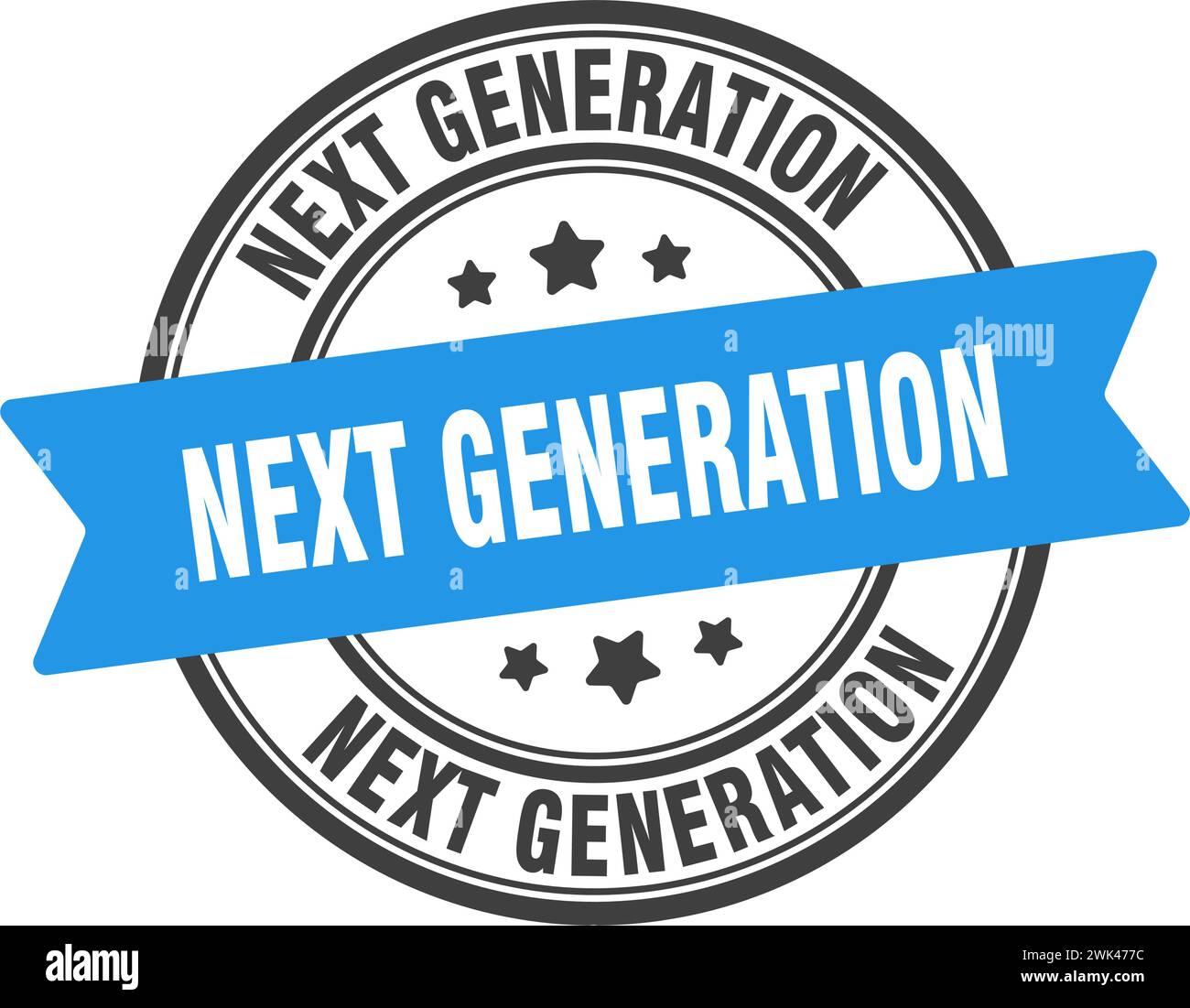 next generation stamp. next generation round sign. label on transparent ...