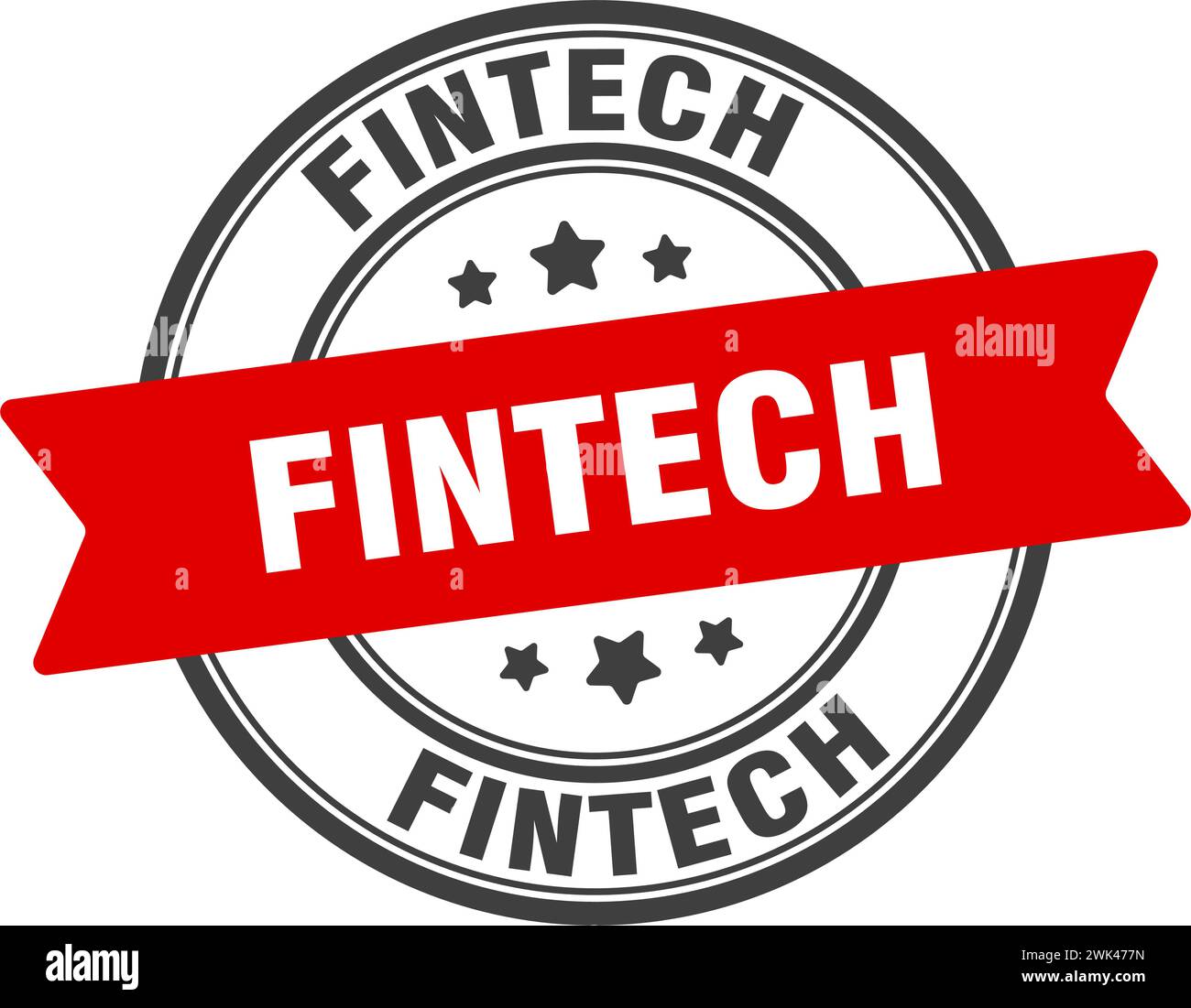 fintech stamp. fintech round sign. label on transparent background ...