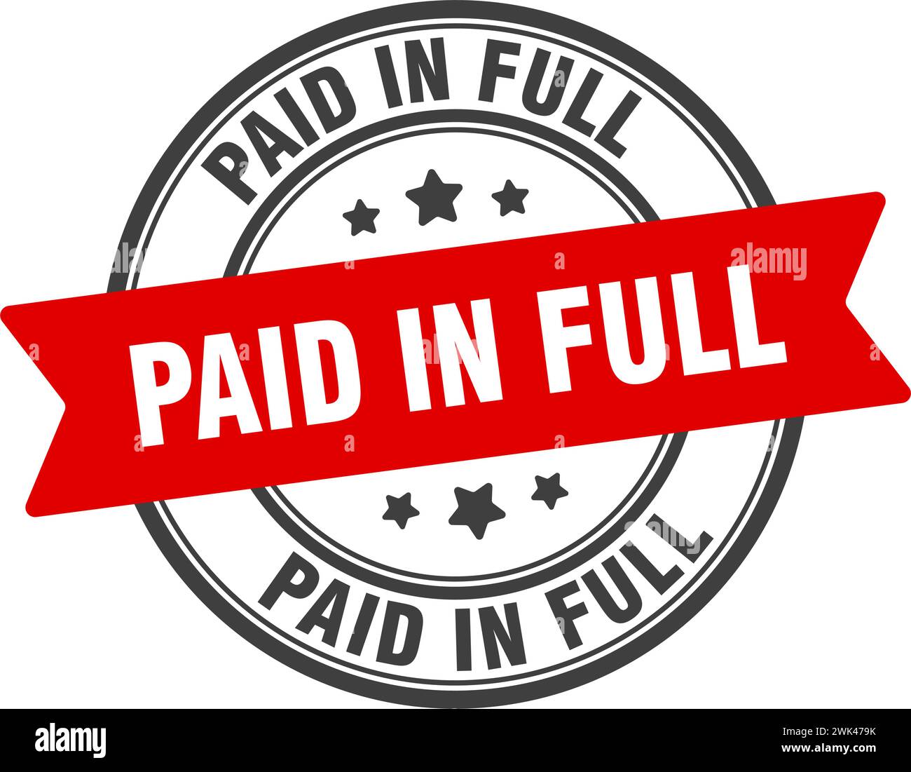paid in full stamp. paid in full round sign. label on transparent ...