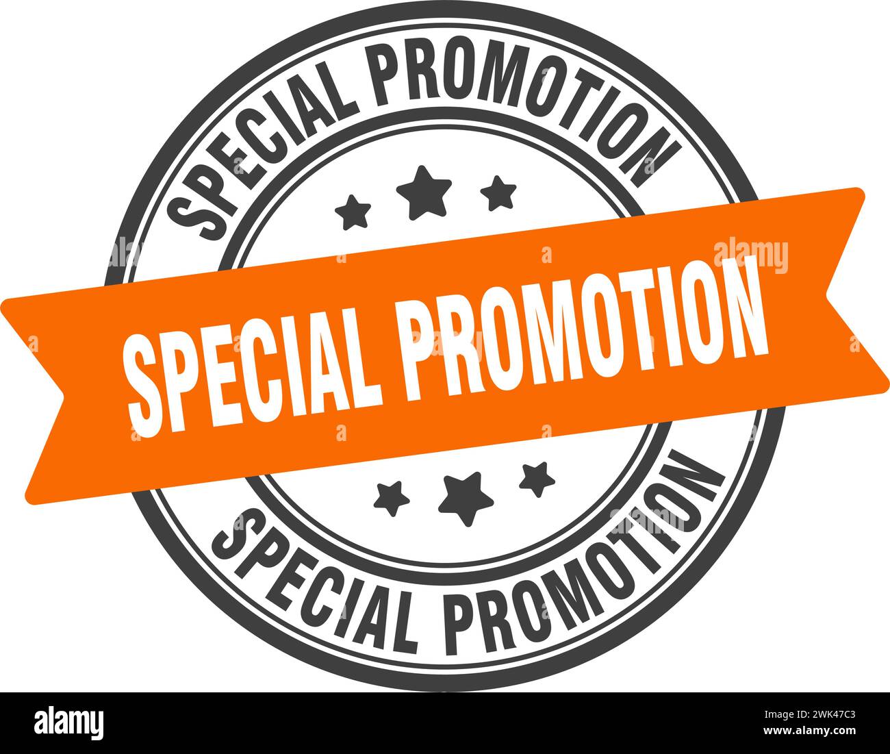 special promotion stamp. special promotion round sign. label on ...
