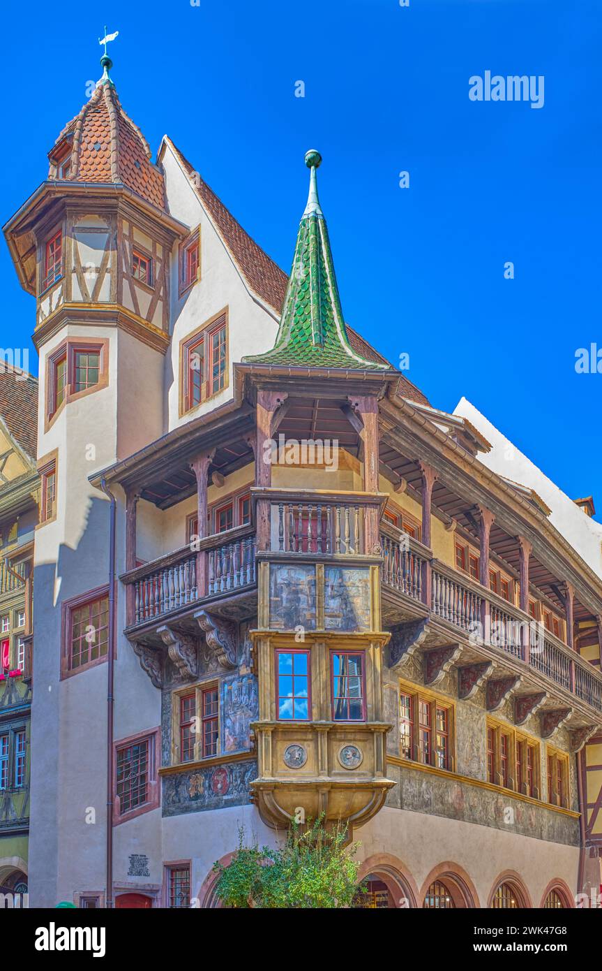 Colmar, France - September 21, 2022: The medieval Pfister House with ...