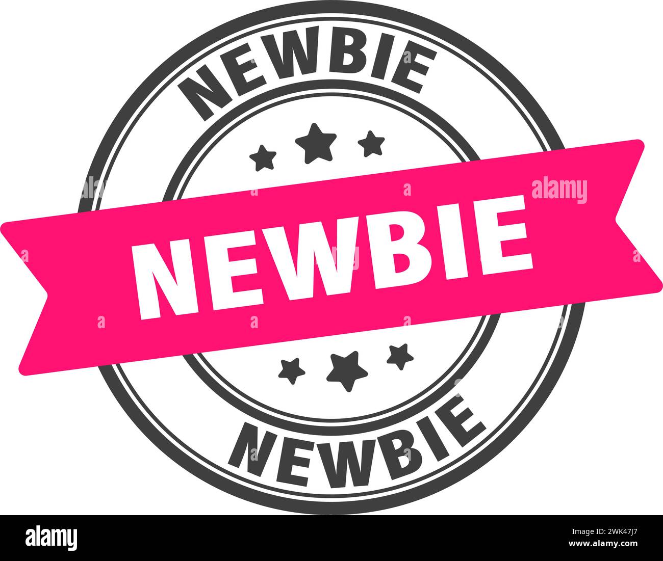 newbie stamp. newbie round sign. label on transparent background Stock ...