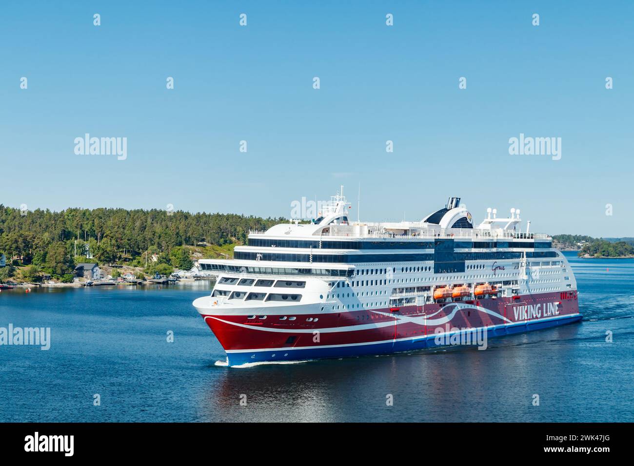 Stockholm, Sweden - 13 June 2023: Ferry Viking Line Grace in the Baltic ...