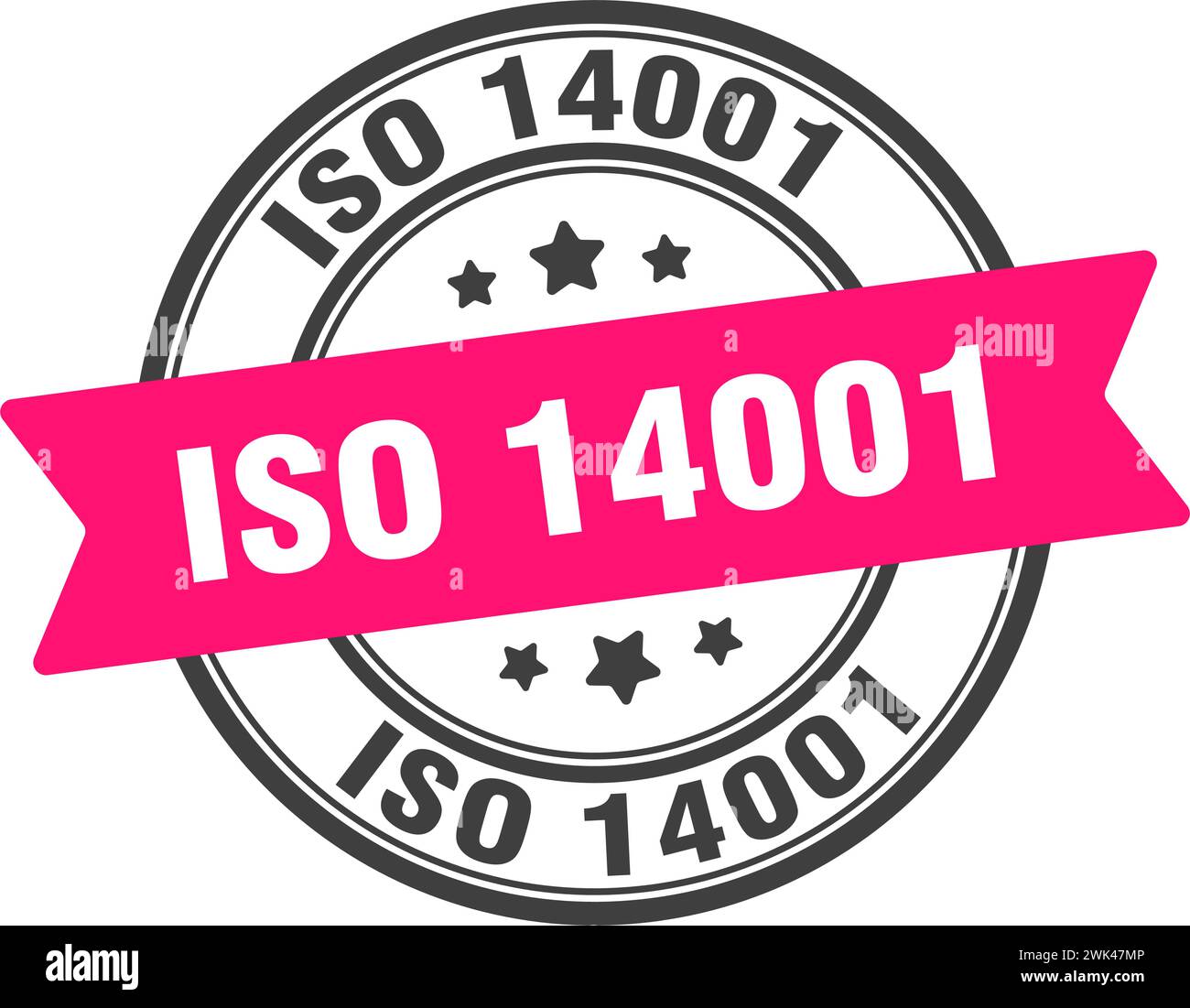 iso 14001 stamp. iso 14001 round sign. label on transparent background ...