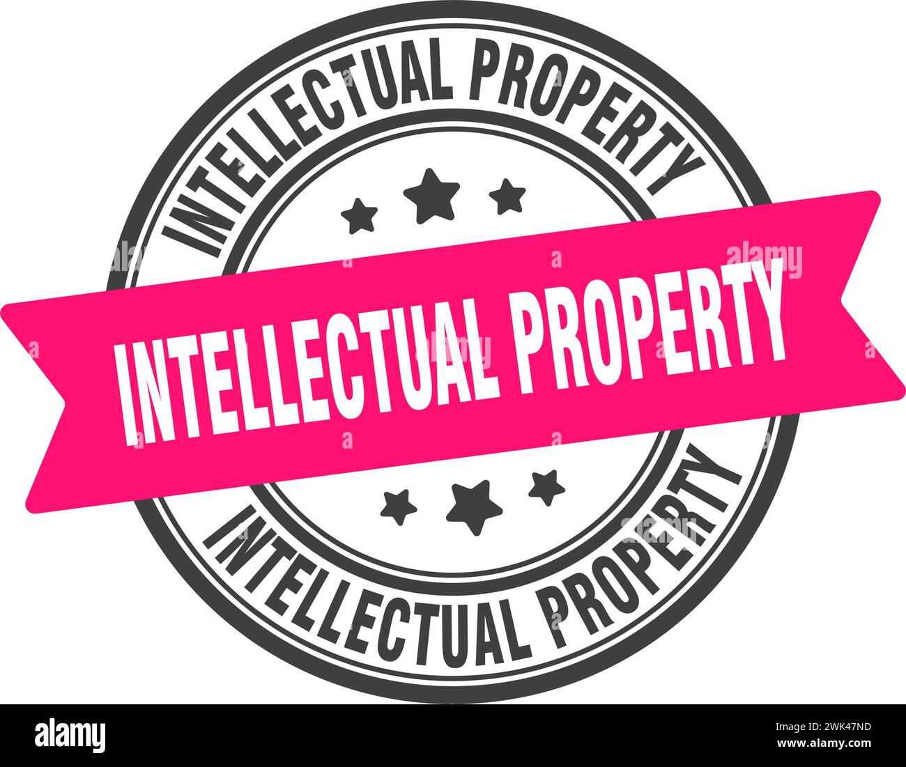 intellectual property stamp. intellectual property round sign. label on ...