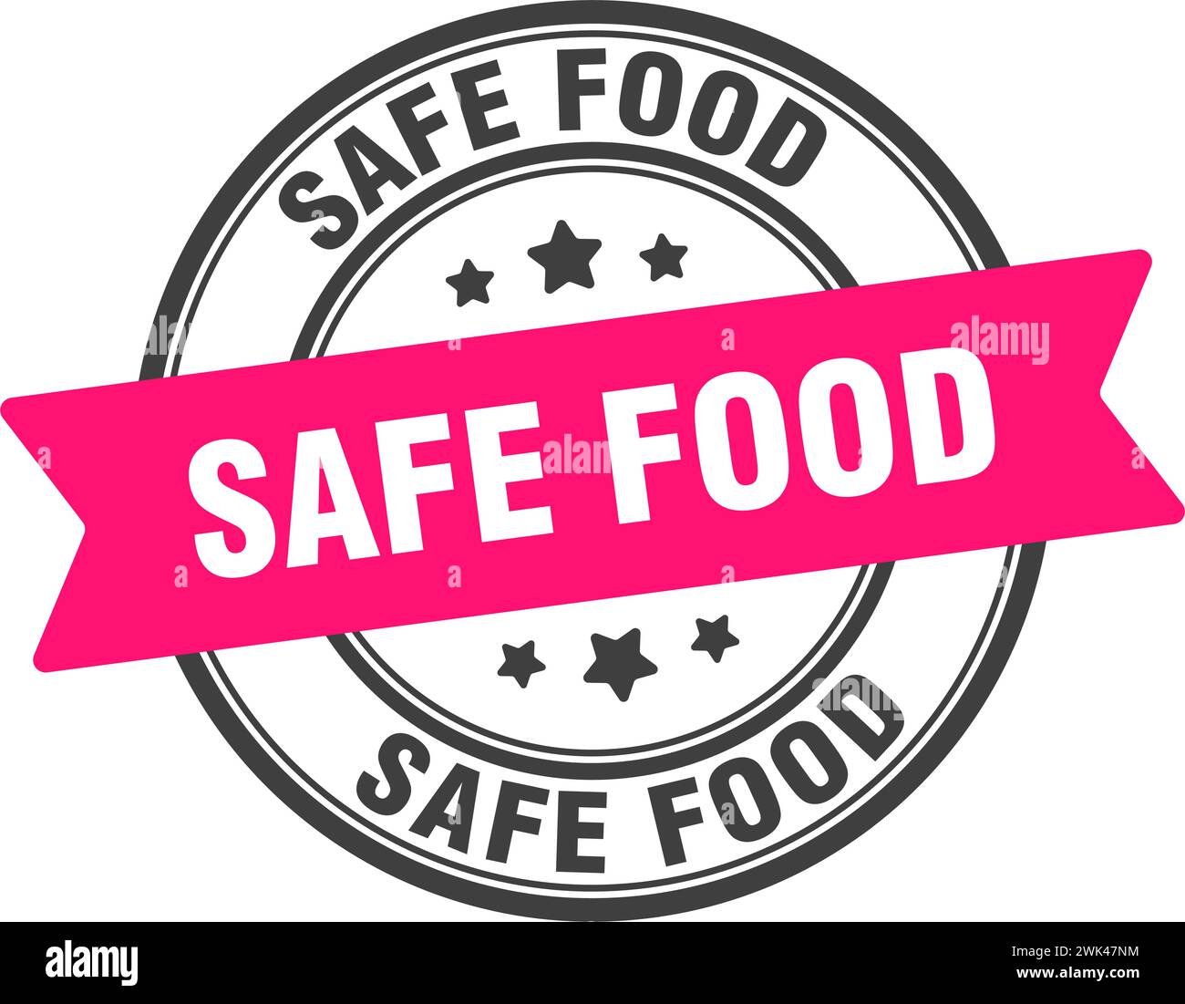 safe food stamp. safe food round sign. label on transparent background ...