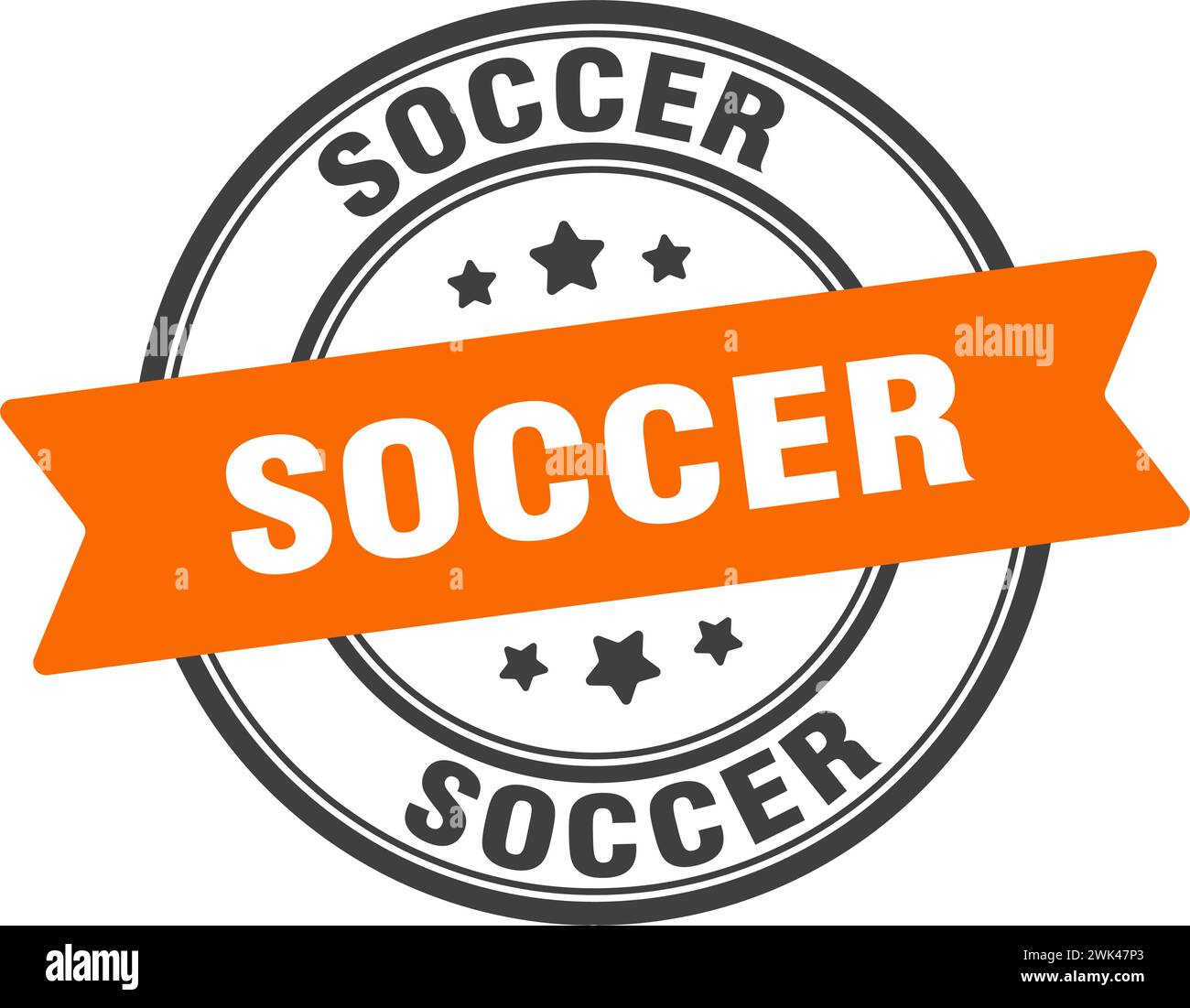 soccer stamp. soccer round sign. label on transparent background Stock ...
