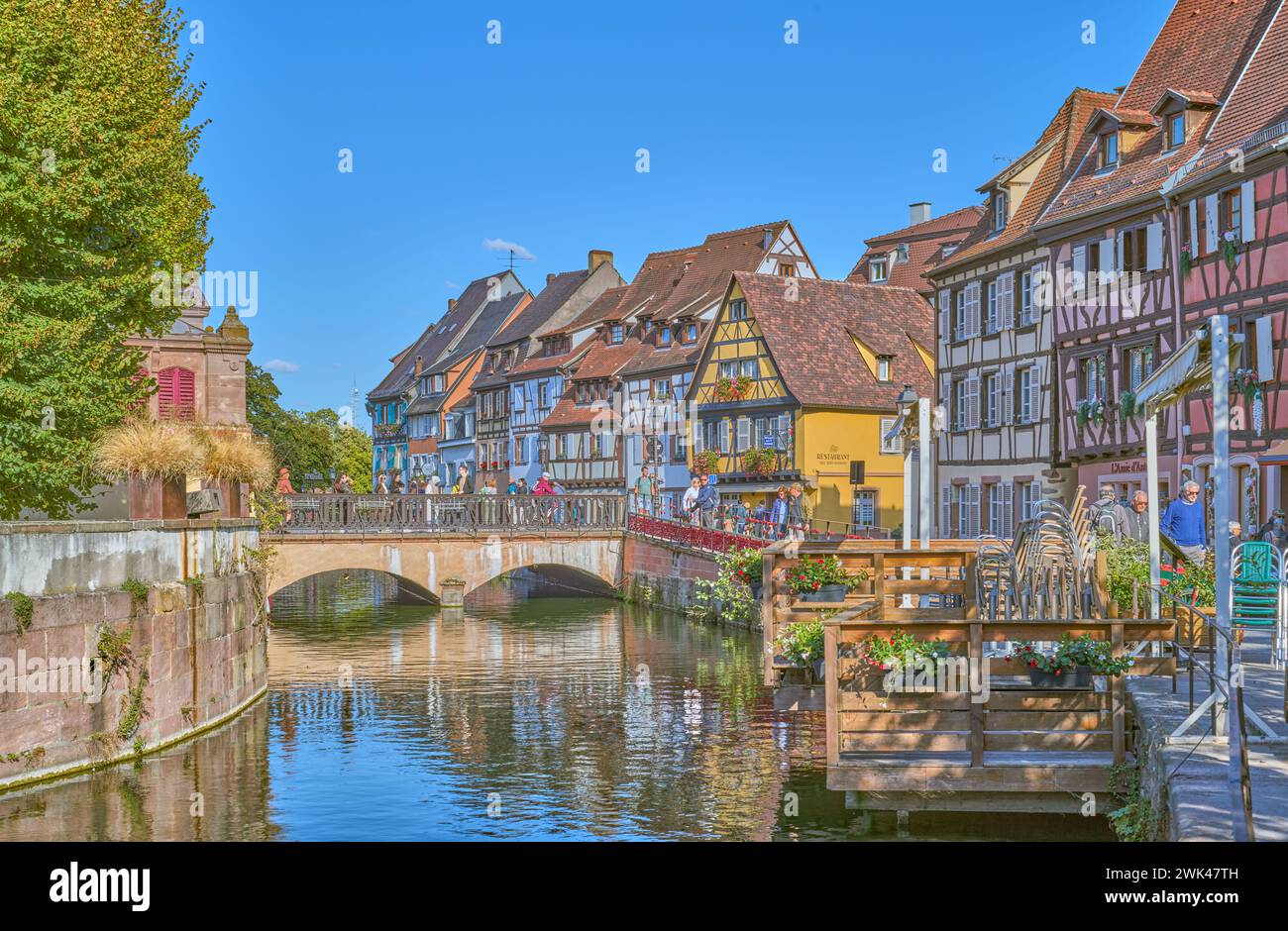 Colmar, France, Little Venice district,, the colorful ancient houses ...