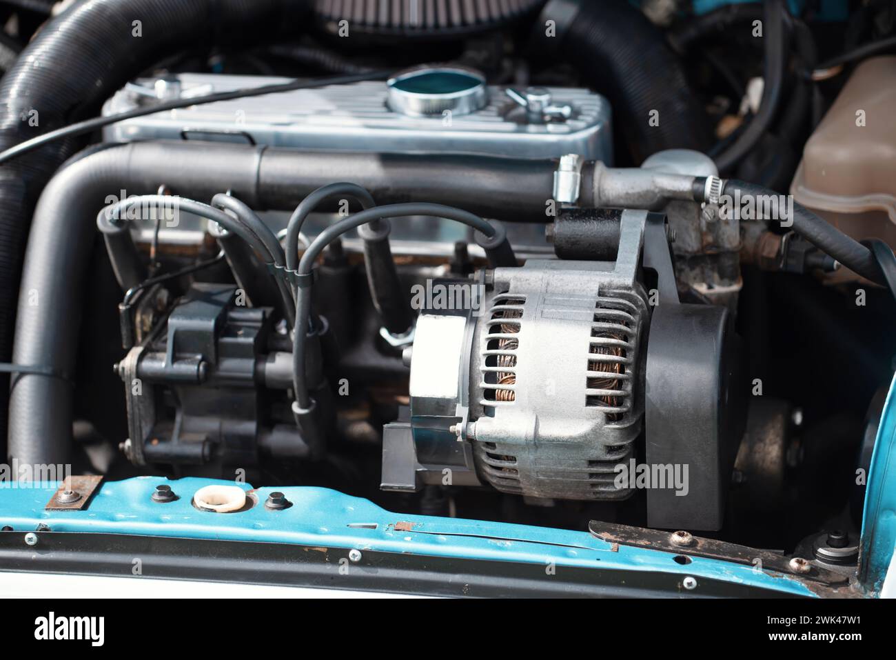 powerful petrol internal combustion engine of car Stock Photo - Alamy