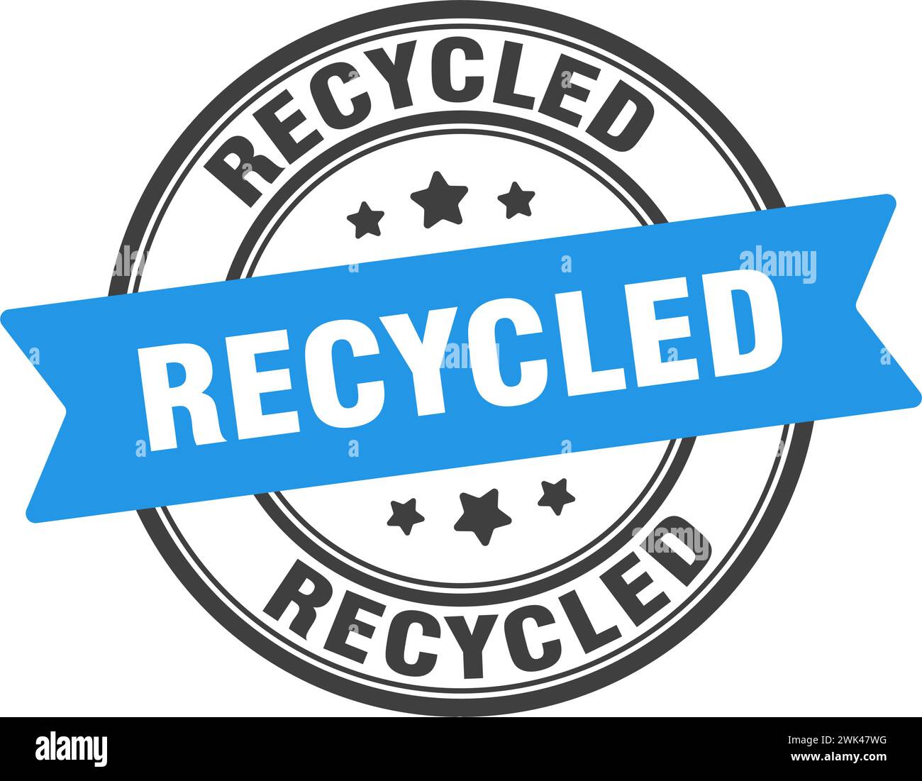 recycled stamp. recycled round sign. label on transparent background ...