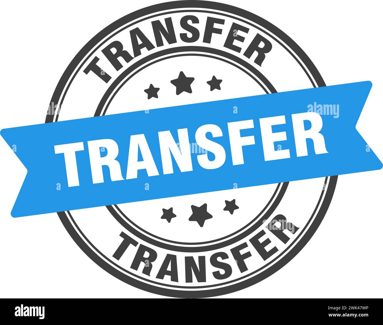 transfer stamp. transfer round sign. label on transparent background ...