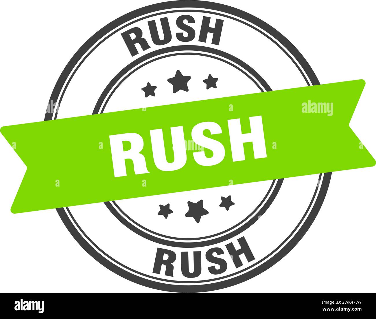 rush stamp. rush round sign. label on transparent background Stock Vector Image & Art - Alamy
