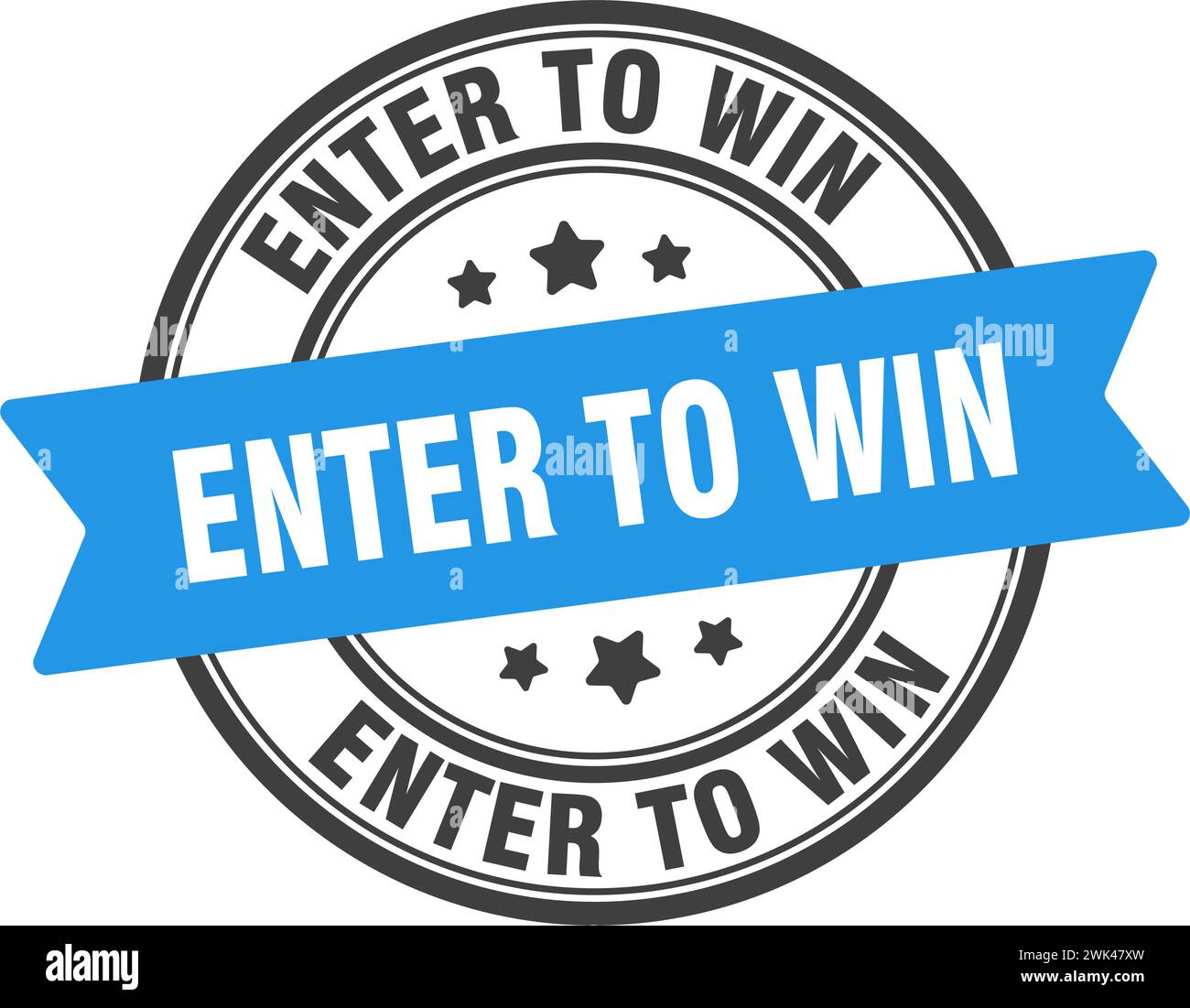 enter to win stamp. enter to win round sign. label on transparent ...