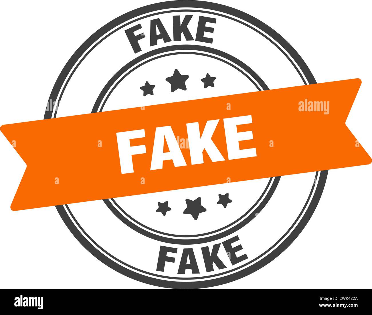 fake stamp. fake round sign. label on transparent background Stock ...