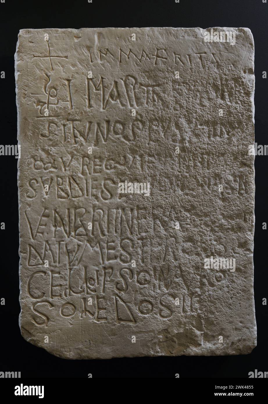 Fragment of the tombstone of Inma Frita. The inscription is dedicated ...