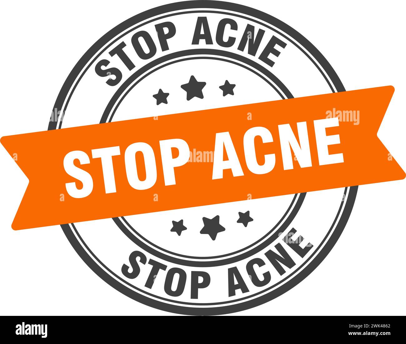 stop acne stamp. stop acne round sign. label on transparent background ...