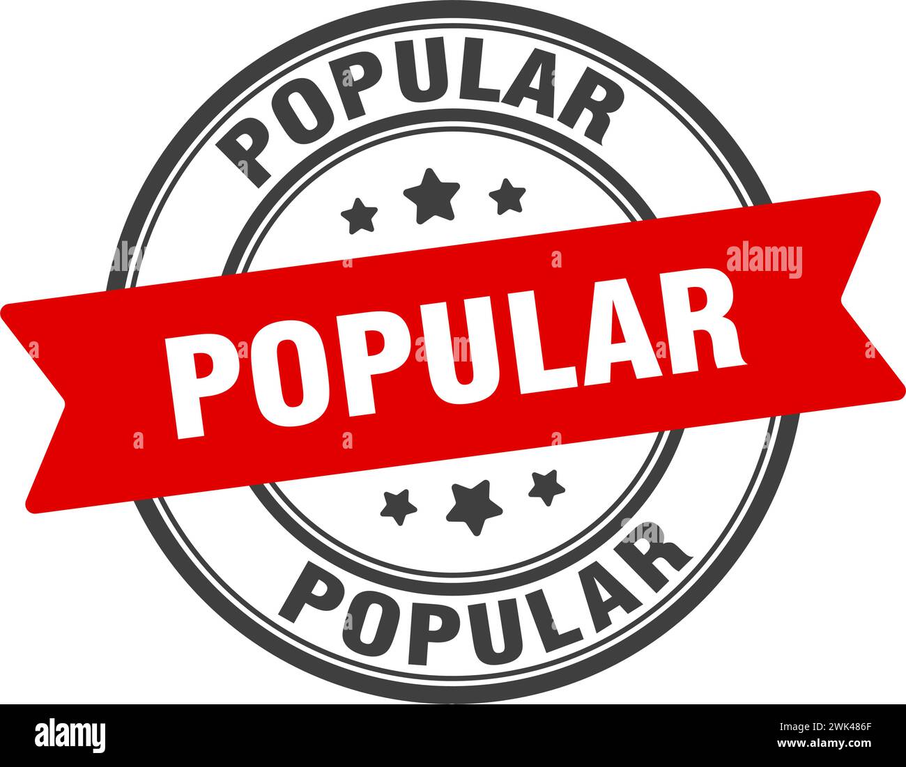 popular stamp. popular round sign. label on transparent background ...