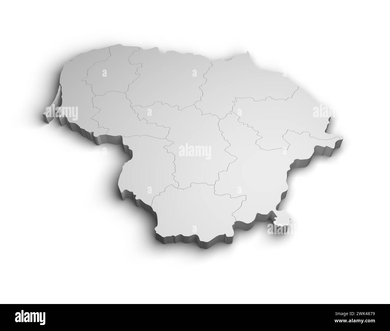 3d isometric map lithuania hi-res stock photography and images - Alamy