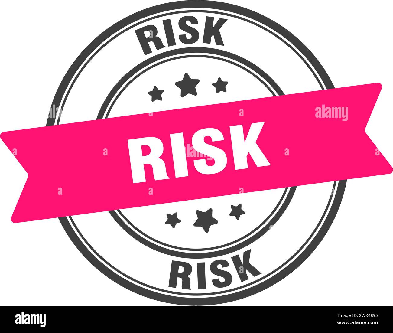 risk stamp. risk round sign. label on transparent background Stock ...