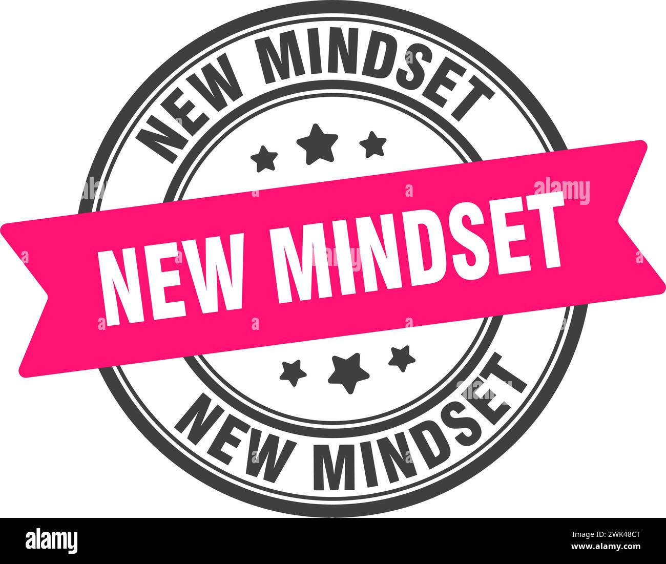 new mindset stamp. new mindset round sign. label on transparent ...