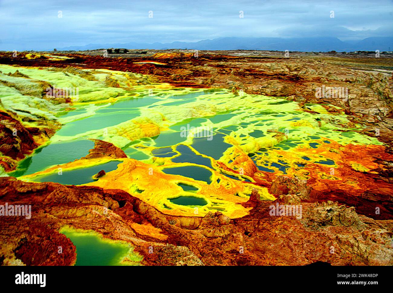 The Danakil desert, in north-eastern Ethiopia, inhabited by a few Afar ...