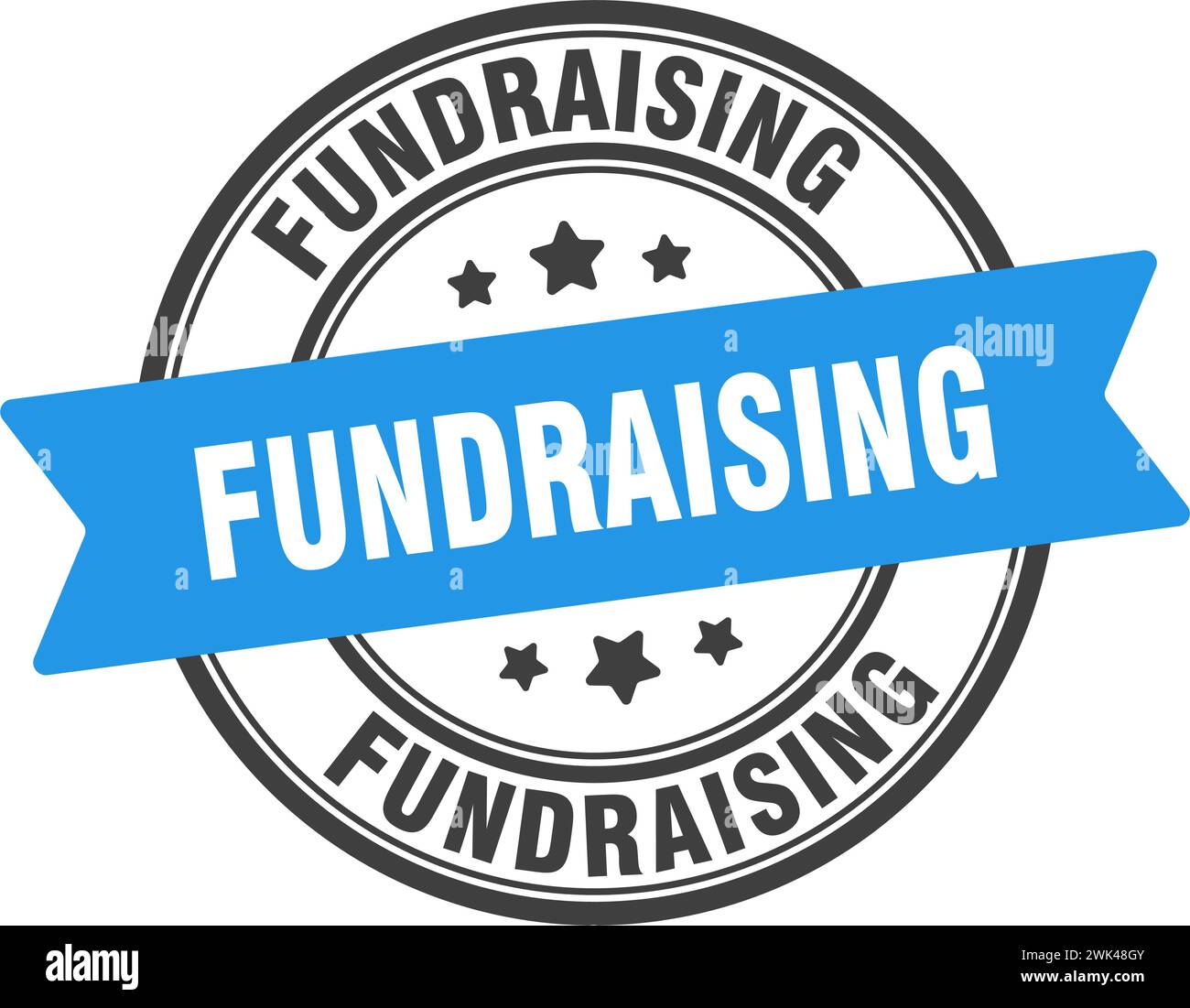 fundraising stamp. fundraising round sign. label on transparent ...