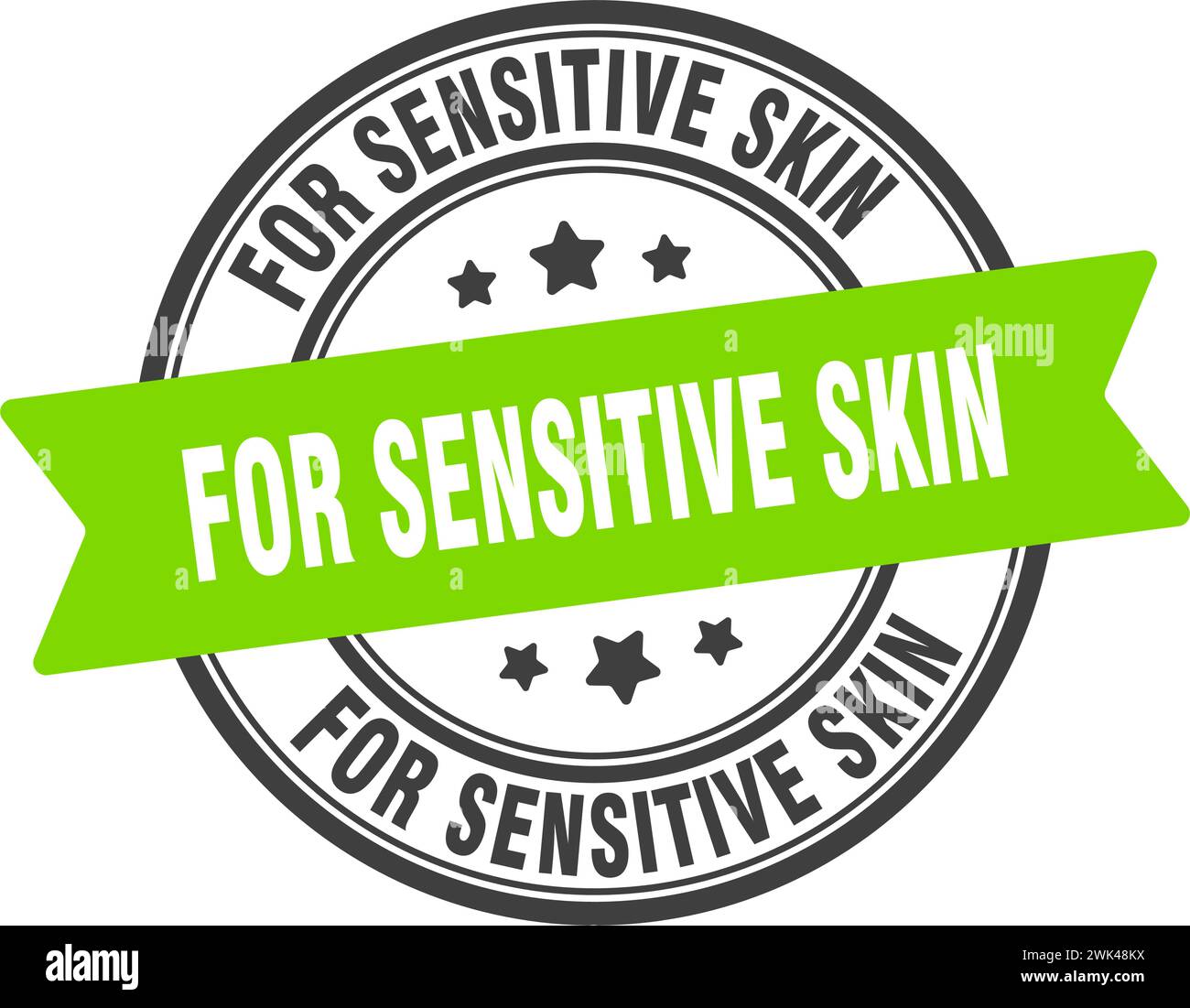 for sensitive skin stamp. for sensitive skin round sign. label on ...
