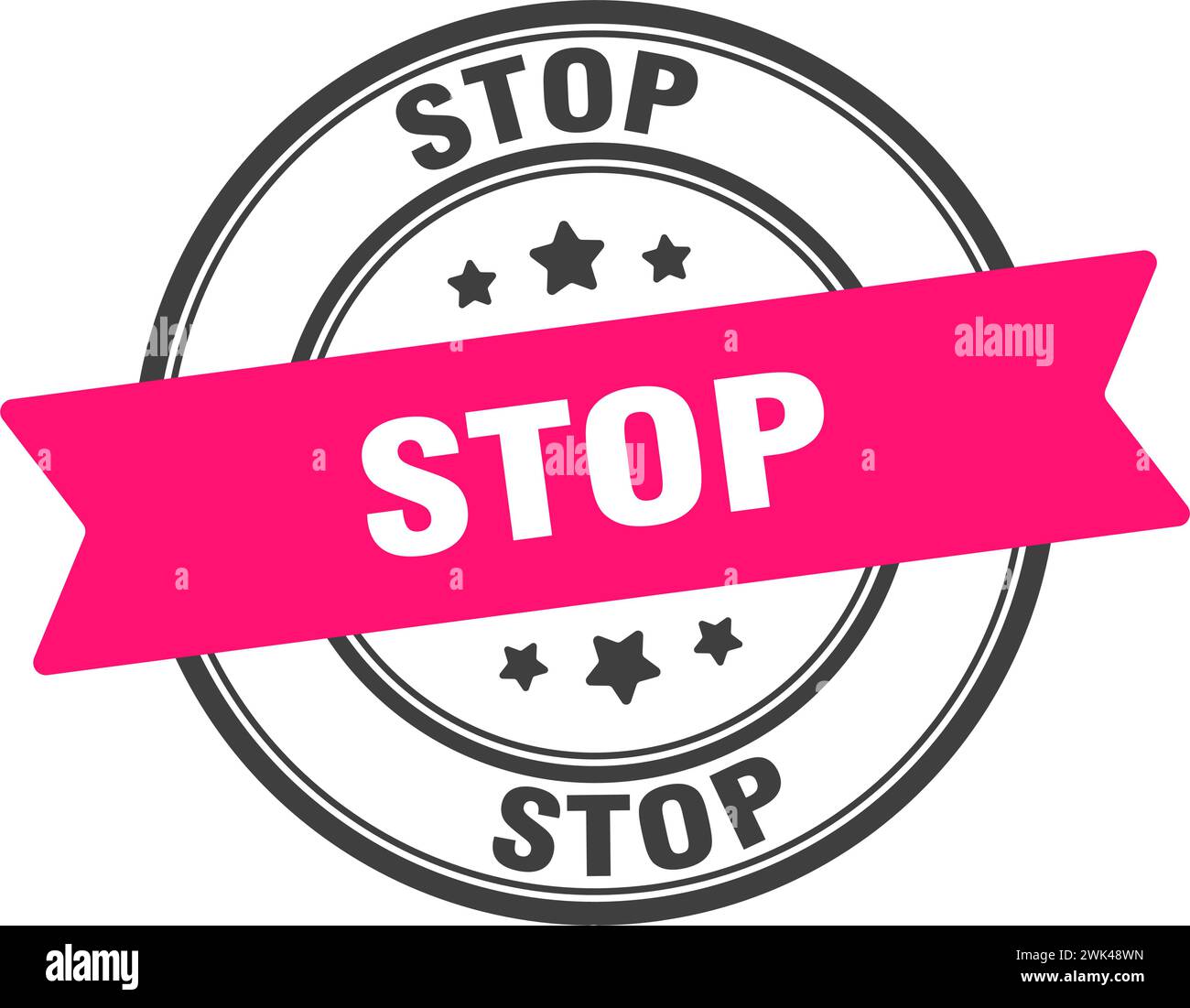 stop stamp. stop round sign. label on transparent background Stock ...