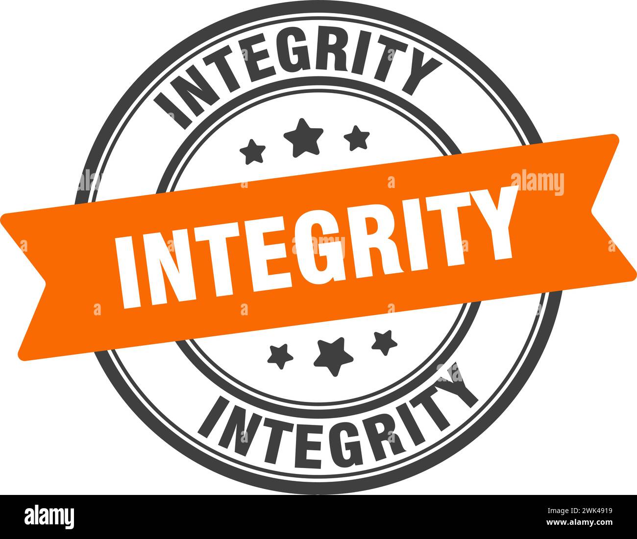 integrity stamp. integrity round sign. label on transparent background ...