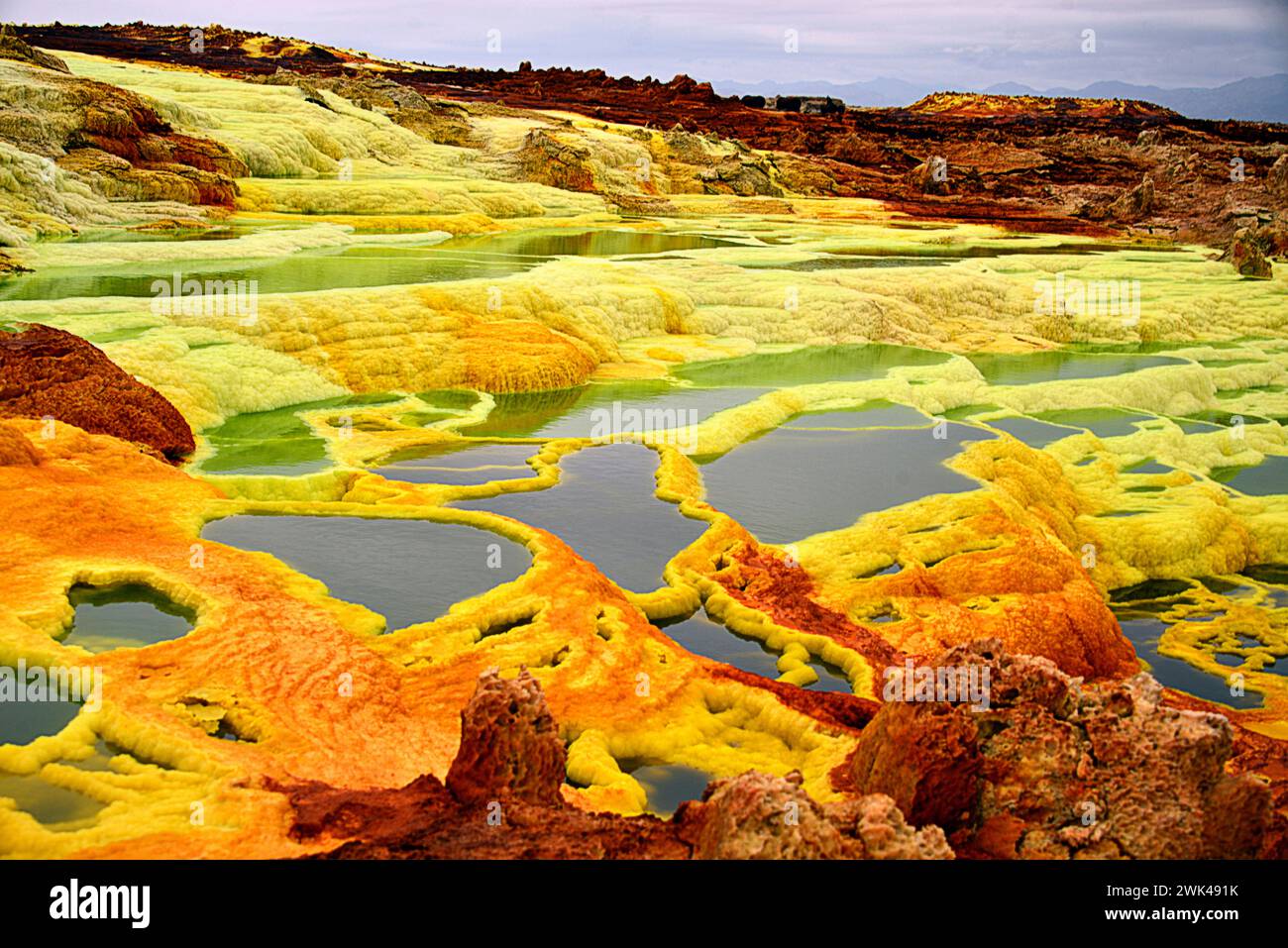 The Danakil desert, in north-eastern Ethiopia, inhabited by a few Afar ...