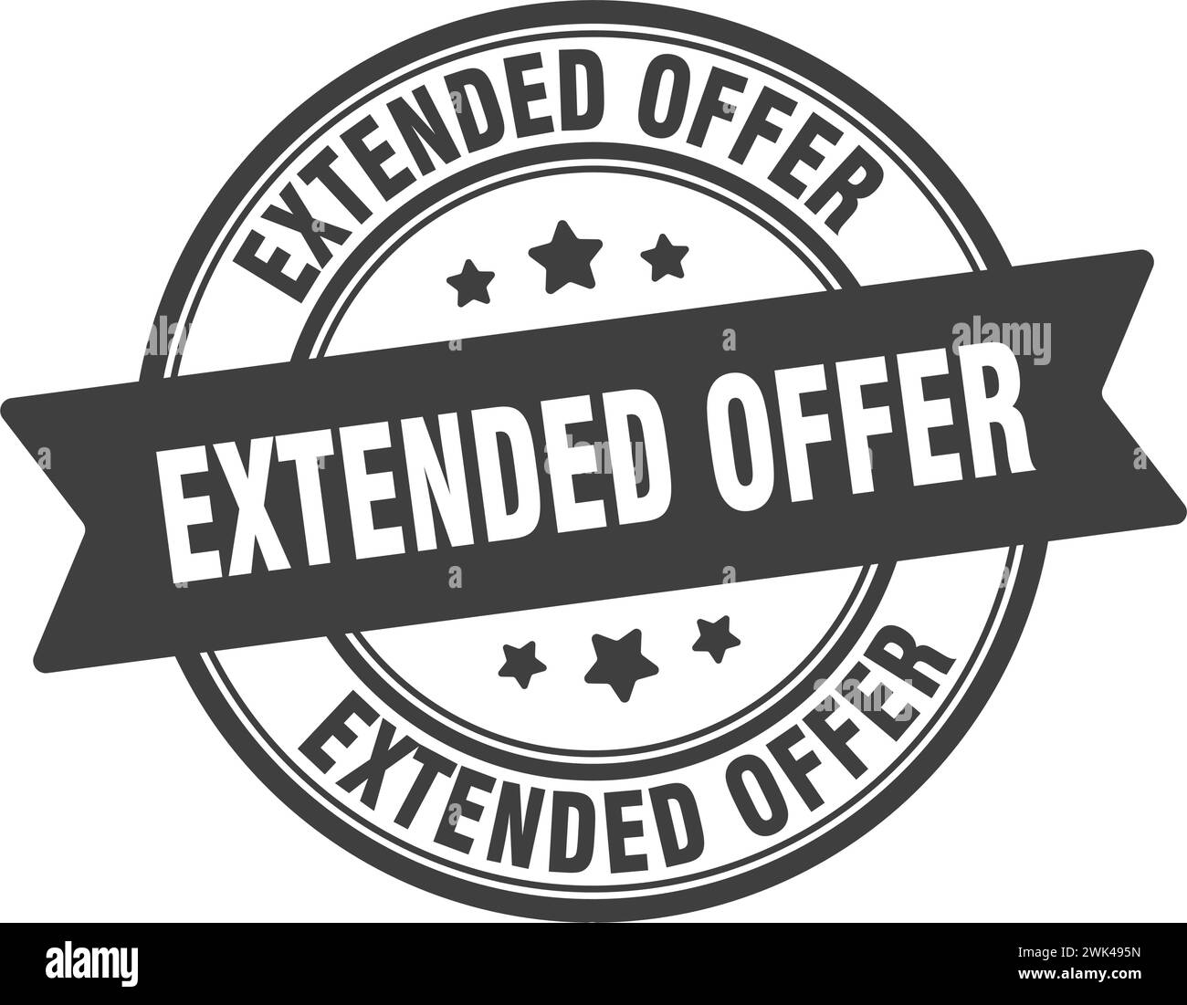 extended offer stamp. extended offer round sign. label on transparent ...