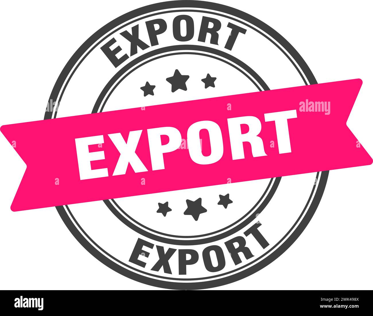 export stamp. export round sign. label on transparent background Stock ...