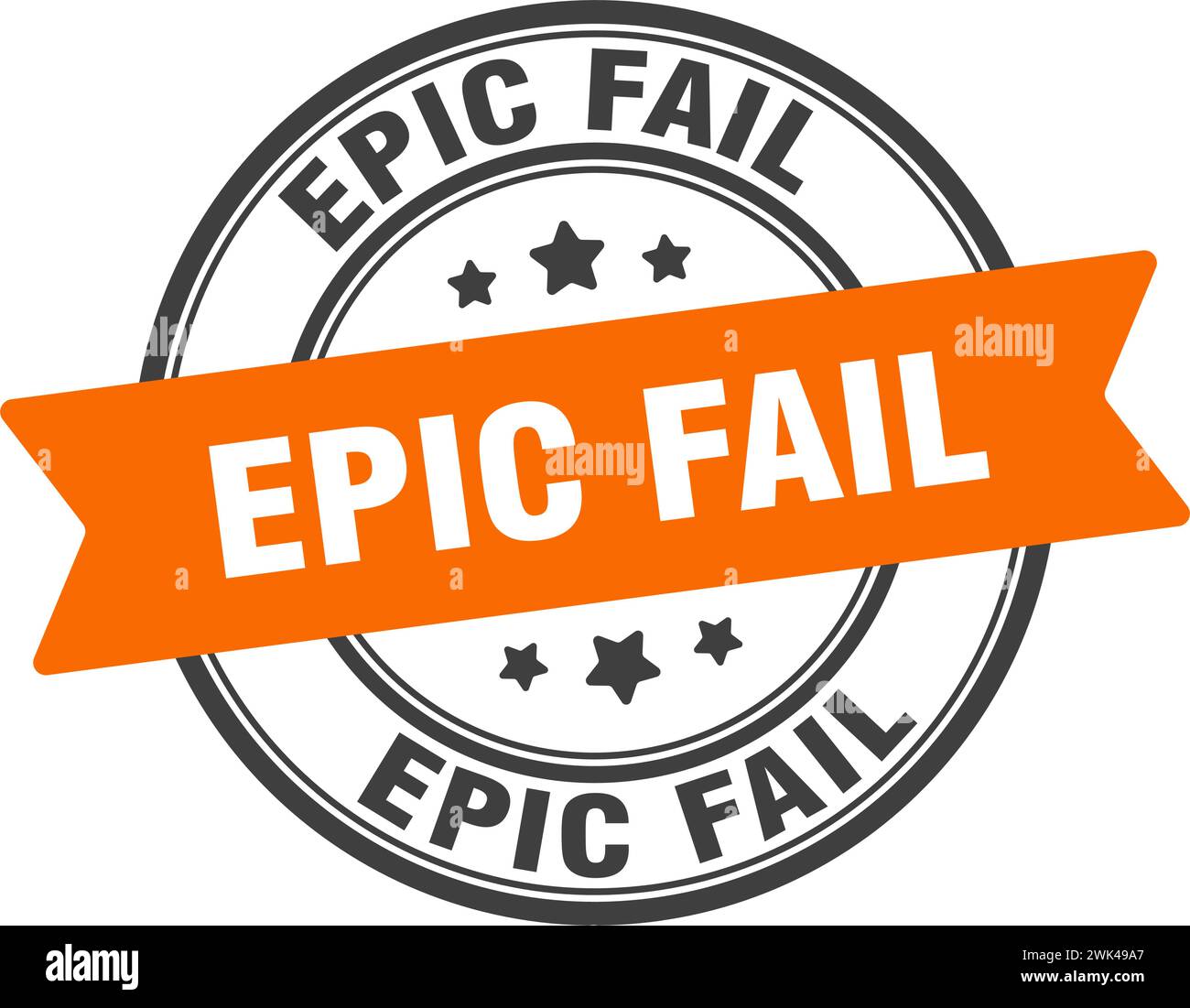 epic fail stamp. epic fail round sign. label on transparent background ...