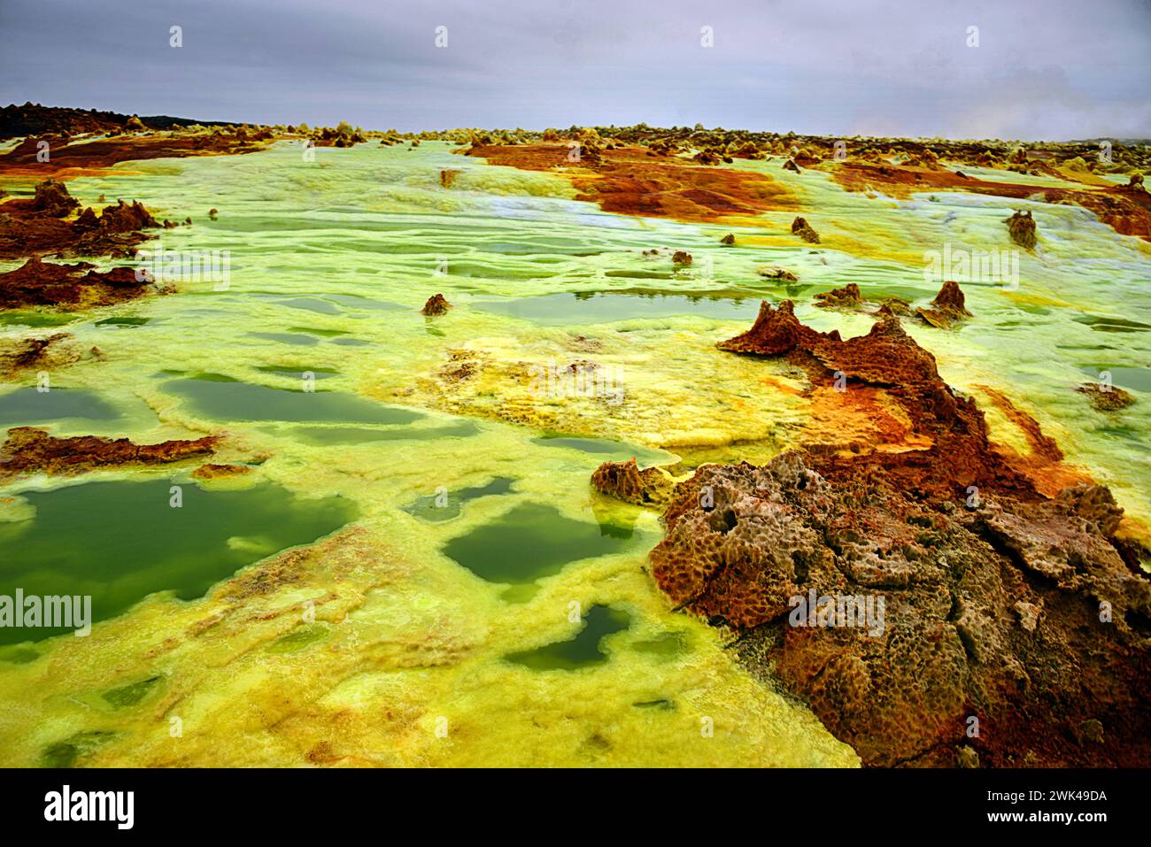 The Danakil desert, in north-eastern Ethiopia, inhabited by a few Afar ...