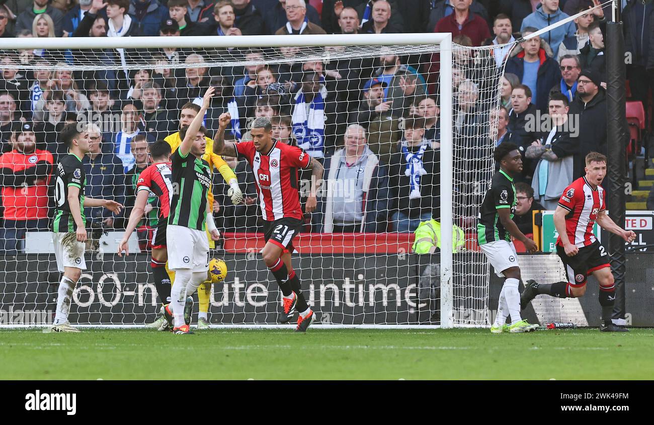 Bramall Lane, Sheffield, UK. 18th Feb, 2024. Premier League Football ...