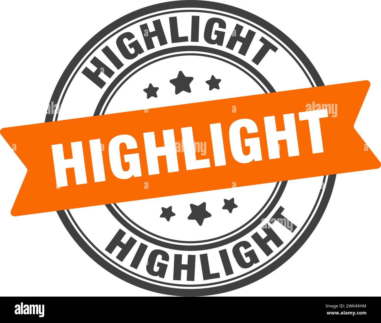 highlight stamp. highlight round sign. label on transparent background ...