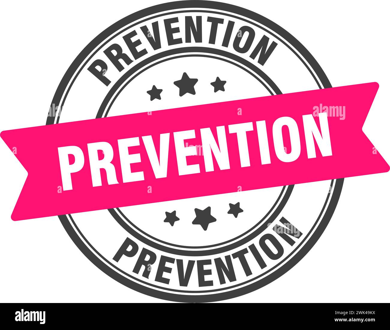 prevention stamp. prevention round sign. label on transparent ...