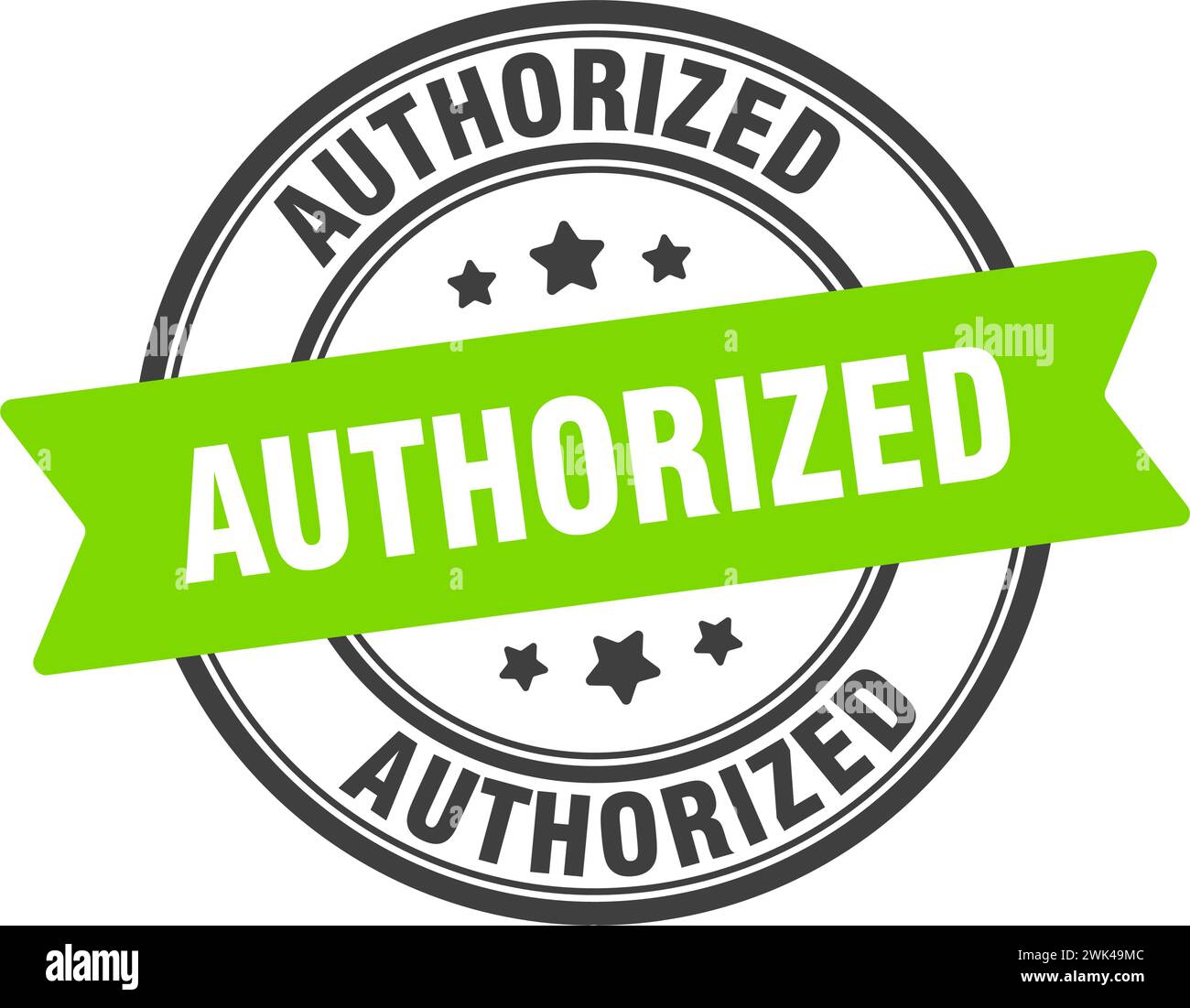authorized stamp. authorized round sign. label on transparent ...