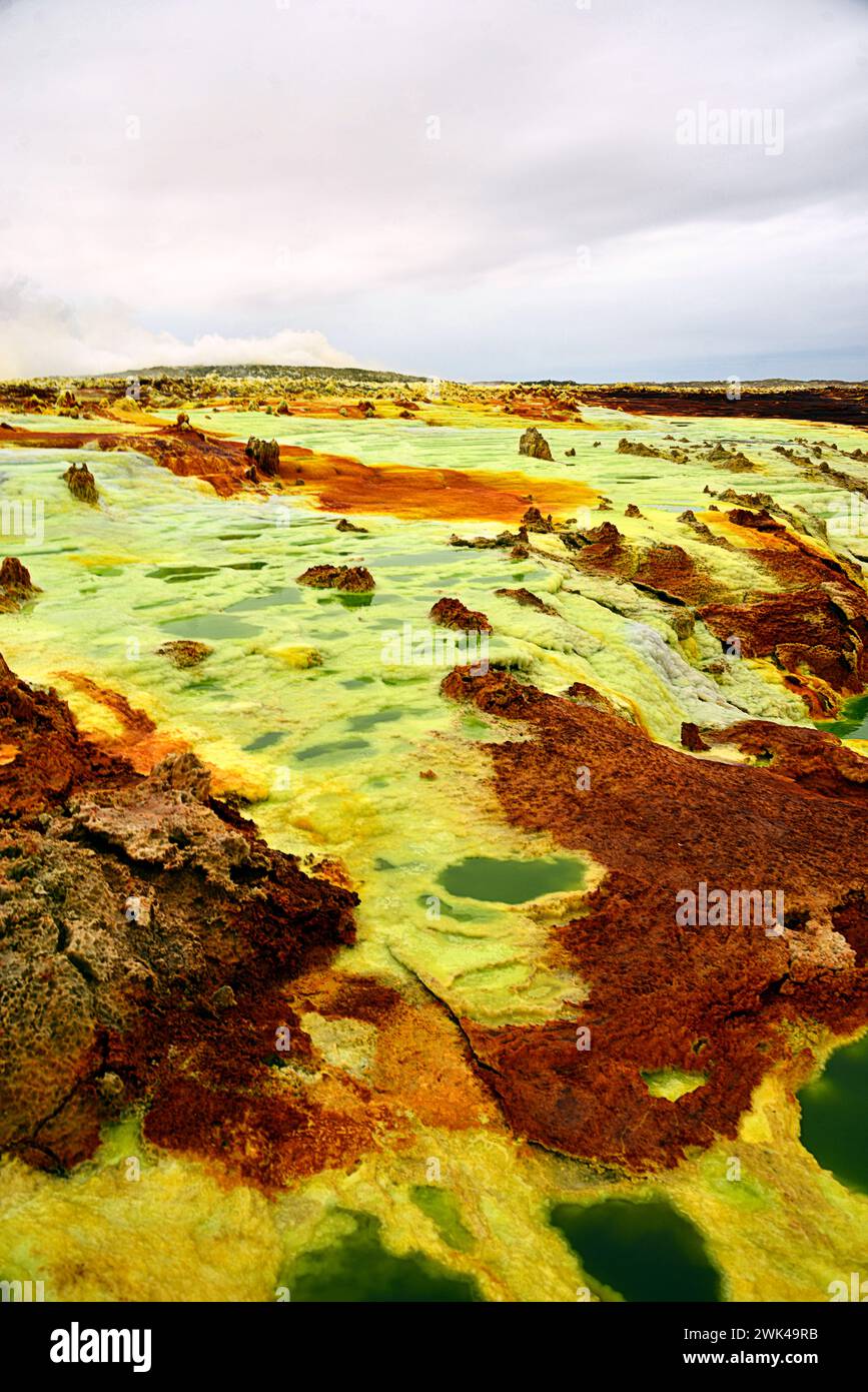 The Danakil desert, in north-eastern Ethiopia, inhabited by a few Afar ...