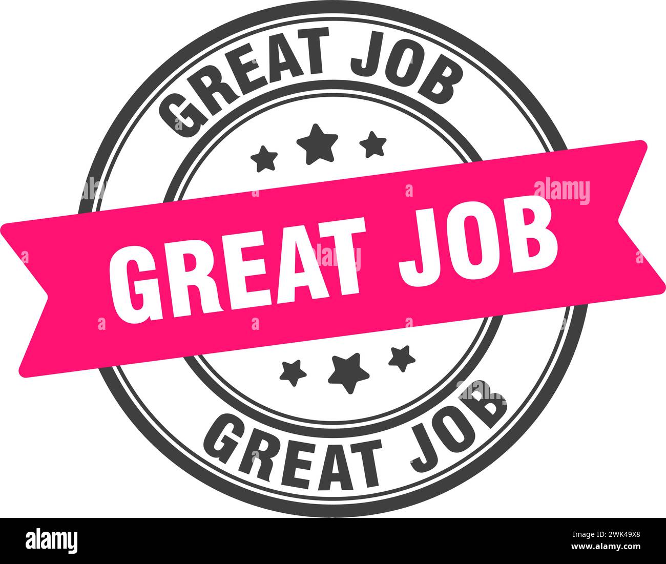 great job stamp. great job round sign. label on transparent background ...