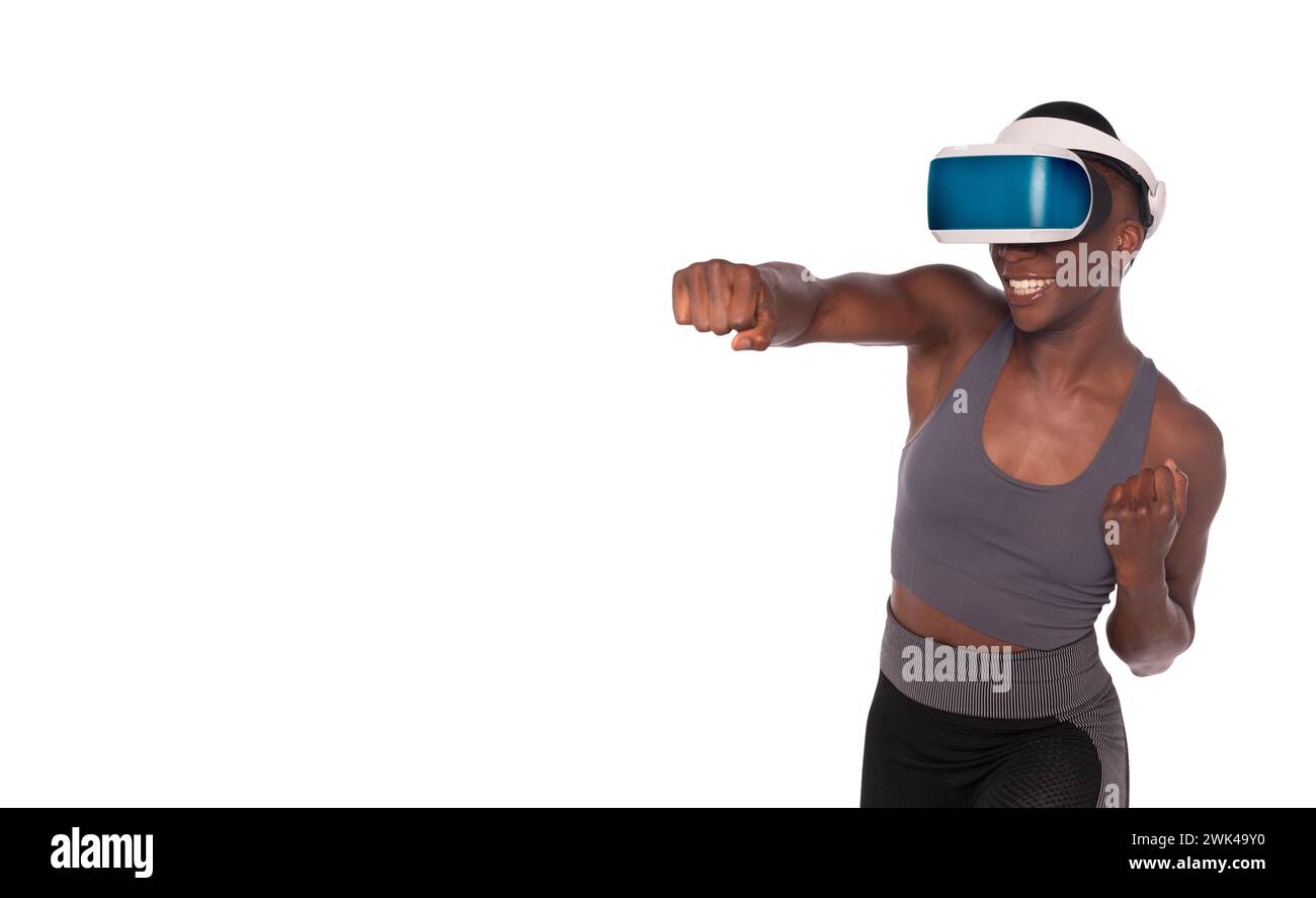 Virtual reality vr fighting punching Cut Out Stock Images & Pictures ...