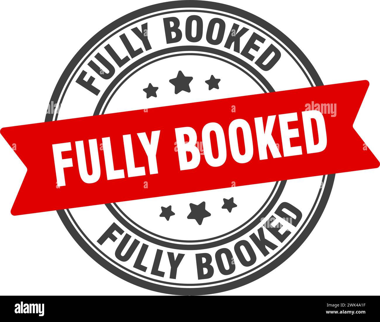 fully booked stamp. fully booked round sign. label on transparent background Stock Vector Image ...