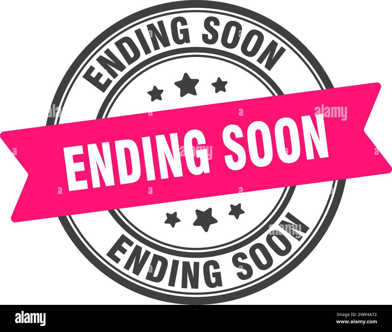 ending soon stamp. ending soon round sign. label on transparent ...