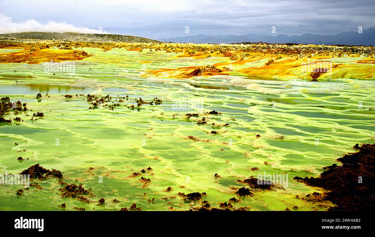 The Danakil desert, in north-eastern Ethiopia, inhabited by a few Afar ...