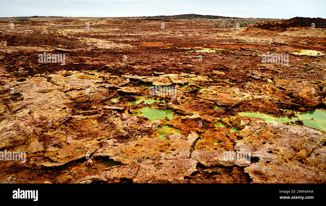 The Danakil desert, in north-eastern Ethiopia, inhabited by a few Afar ...