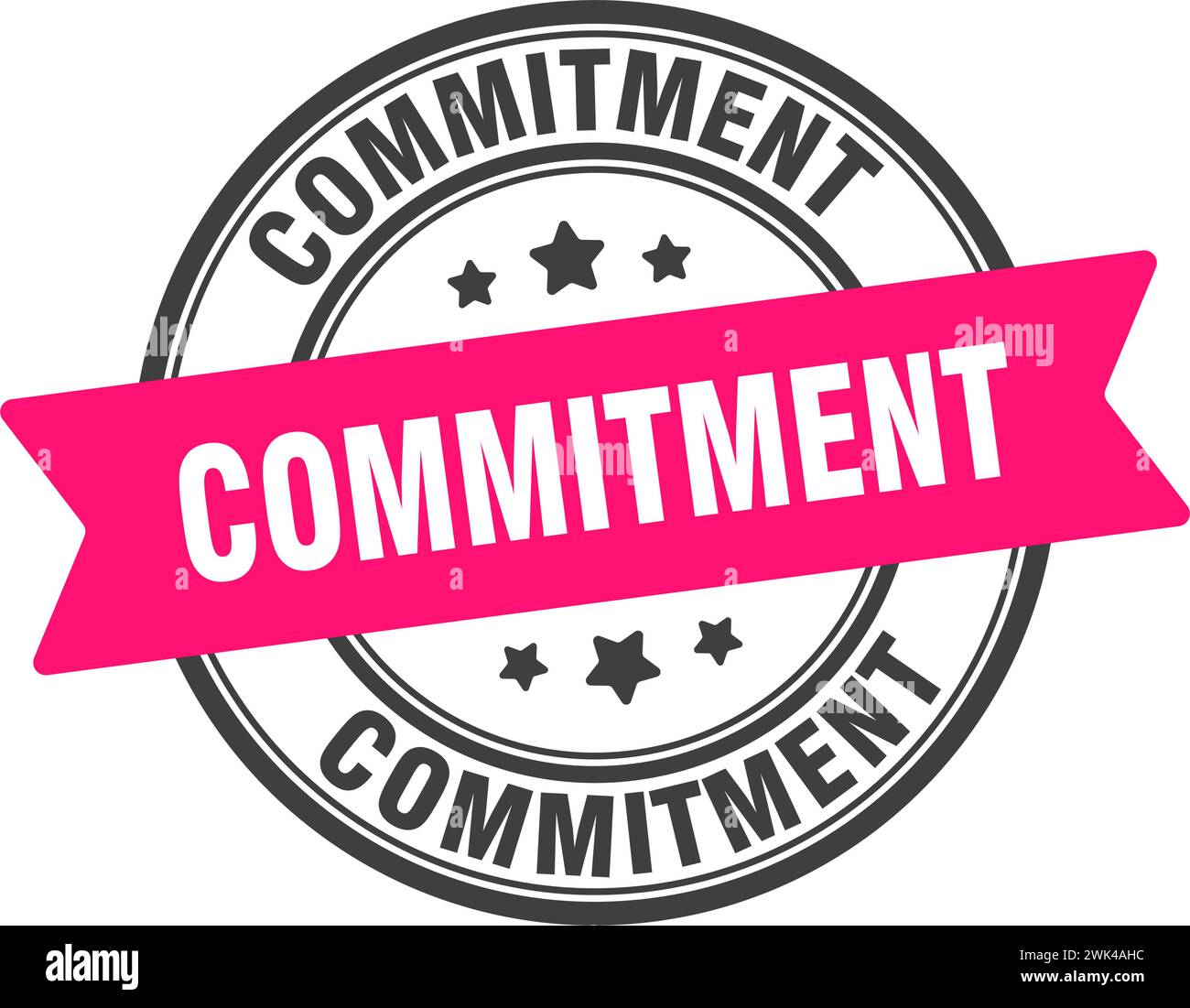 commitment stamp. commitment round sign. label on transparent ...